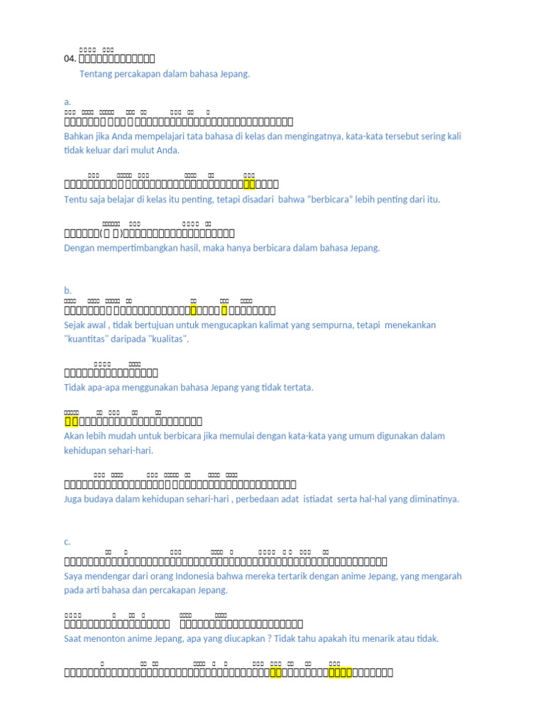 Nihongo 04 Nihongo Kaiwa | PDF