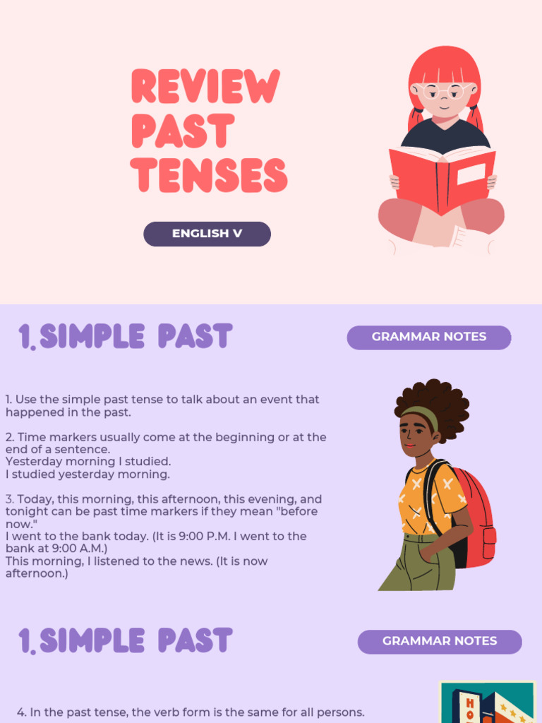 Past Tenses Grammar Notes | PDF | Grammatical Tense | Clause
