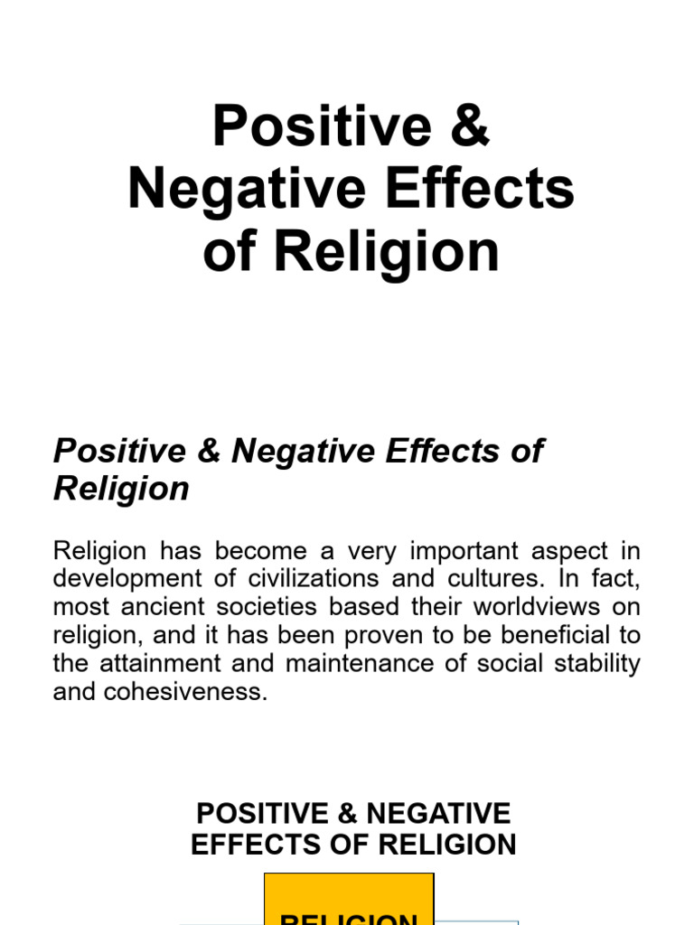 Effects of Religion: Positive & Negative | PDF | Value (Ethics ...