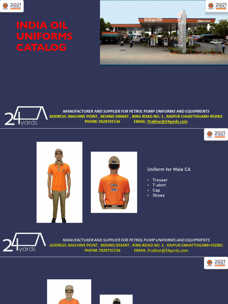 24yards Iocl New Uniform Catalog and Price List Compressed PDF | PDF ...