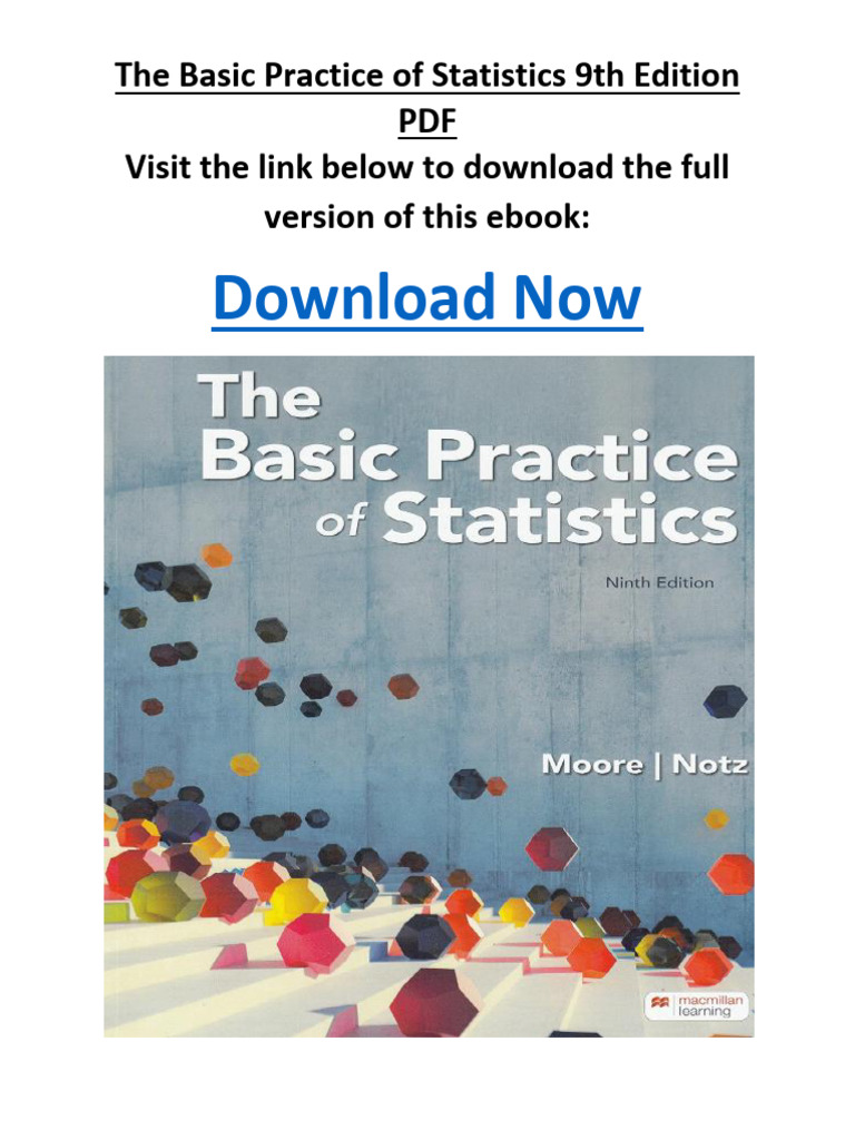 The Basic Practice of Statistics 9th Edition PDF | PDF | Statistical Inference | Statistics