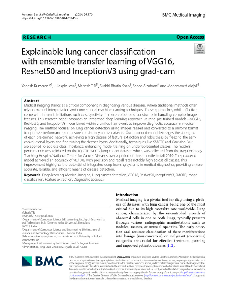 Explainable Lung Cancer Classification With Ensemble Transfer Learning of VGG16 Resnet50 and ...