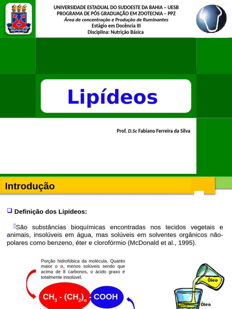 01 - Lipideos | PDF | Lipídio | Gordura