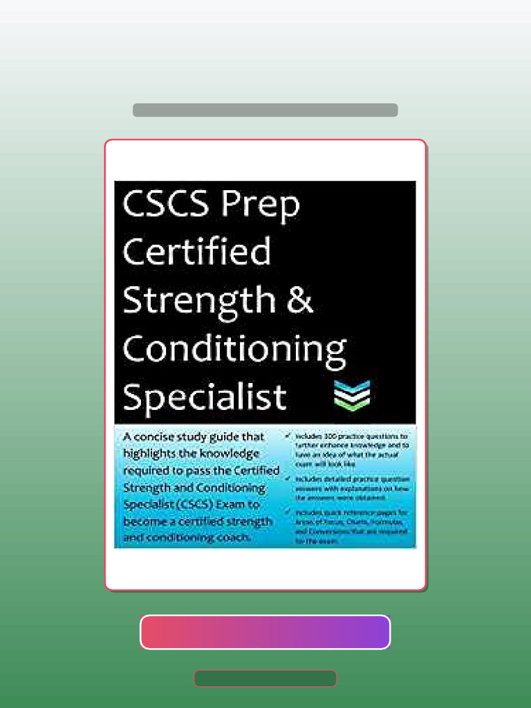CSCS Certified Strength Conditioning Specialist Exam Prep 2018 Edition ...