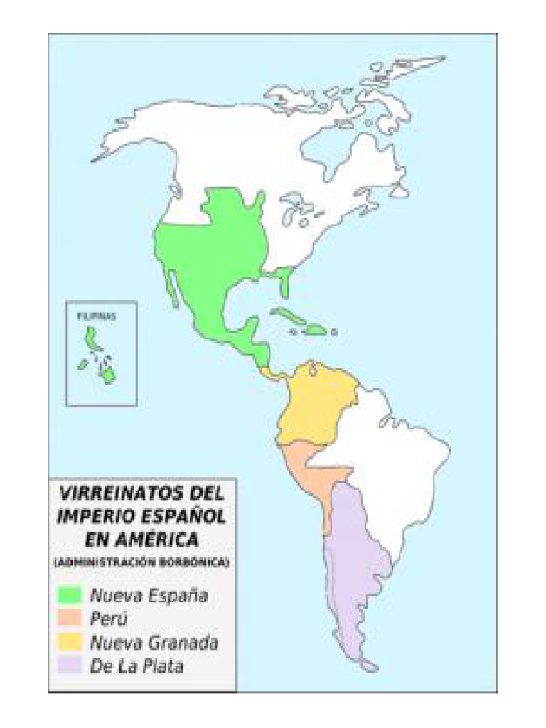 Mapa d elos Virreinatos Españoles en América | PDF