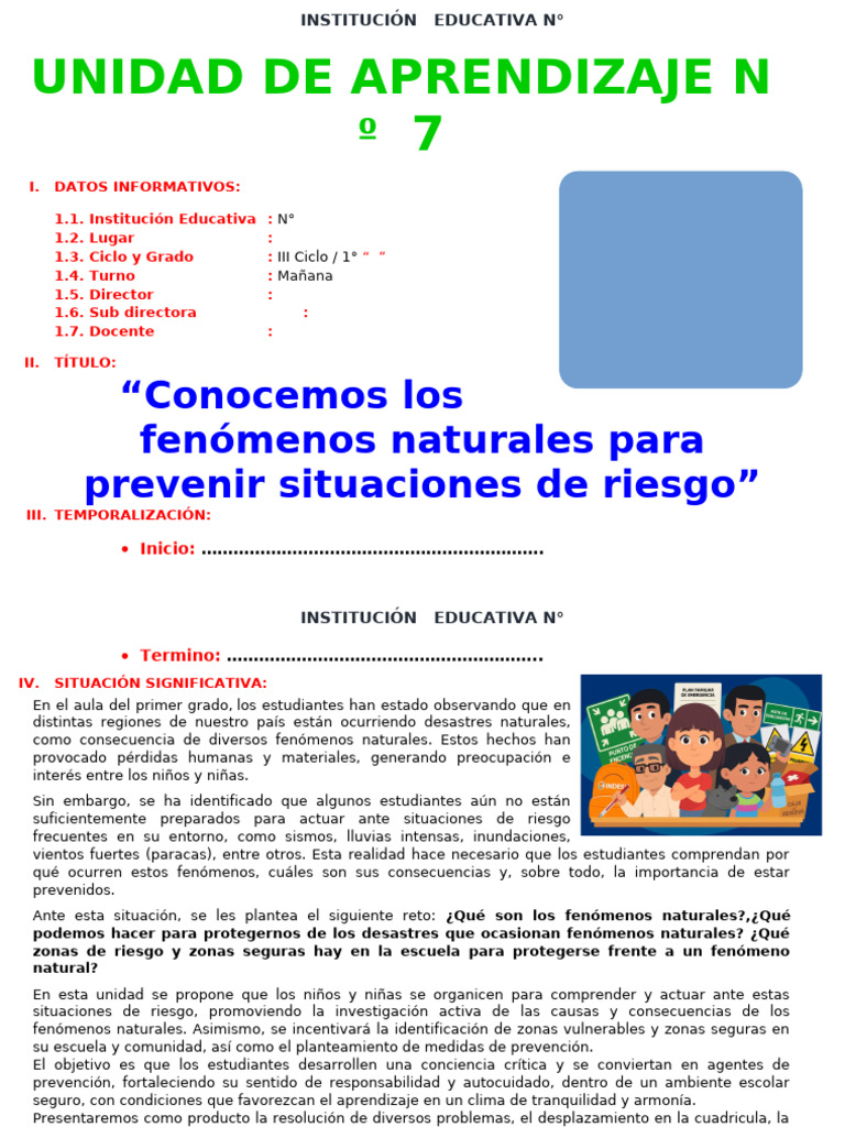 Unidad de Aprendizaje N º 7 Maestra Janet | PDF | Longitud | Aprendizaje