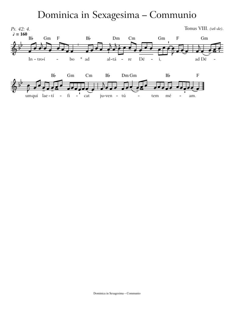 Dominica in Sexagesima - Communio | PDF