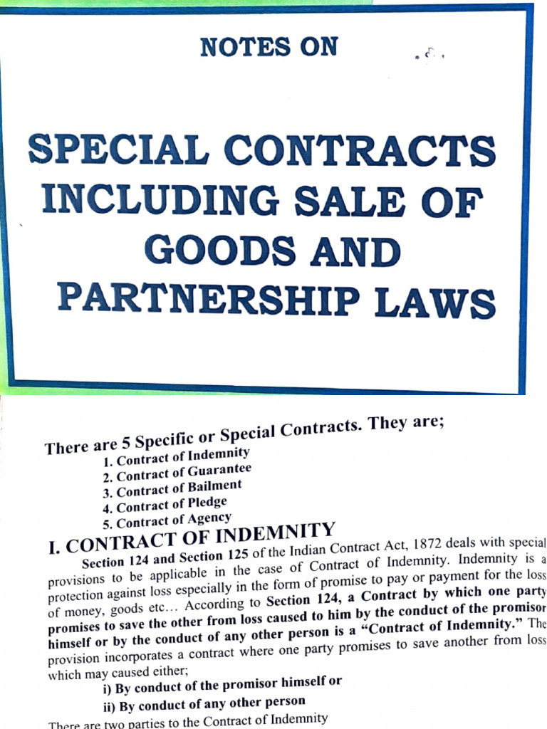 Special Contract | PDF