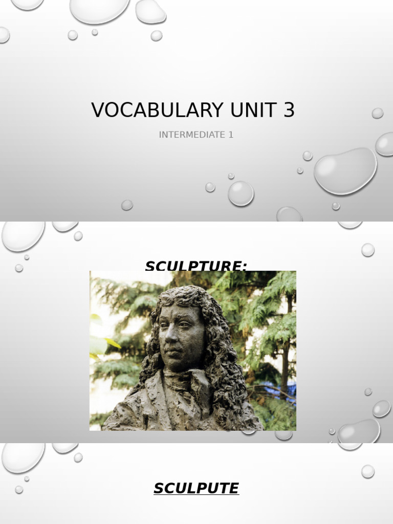 Vocabulary Unit 3 Intermediate 1 | PDF