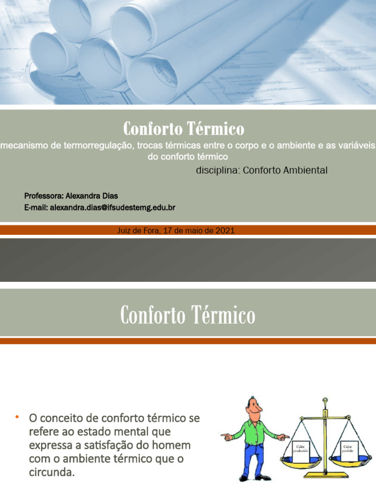 Conforto Térmico: Mecanismos e Variáveis | PDF | Umidade | Calor