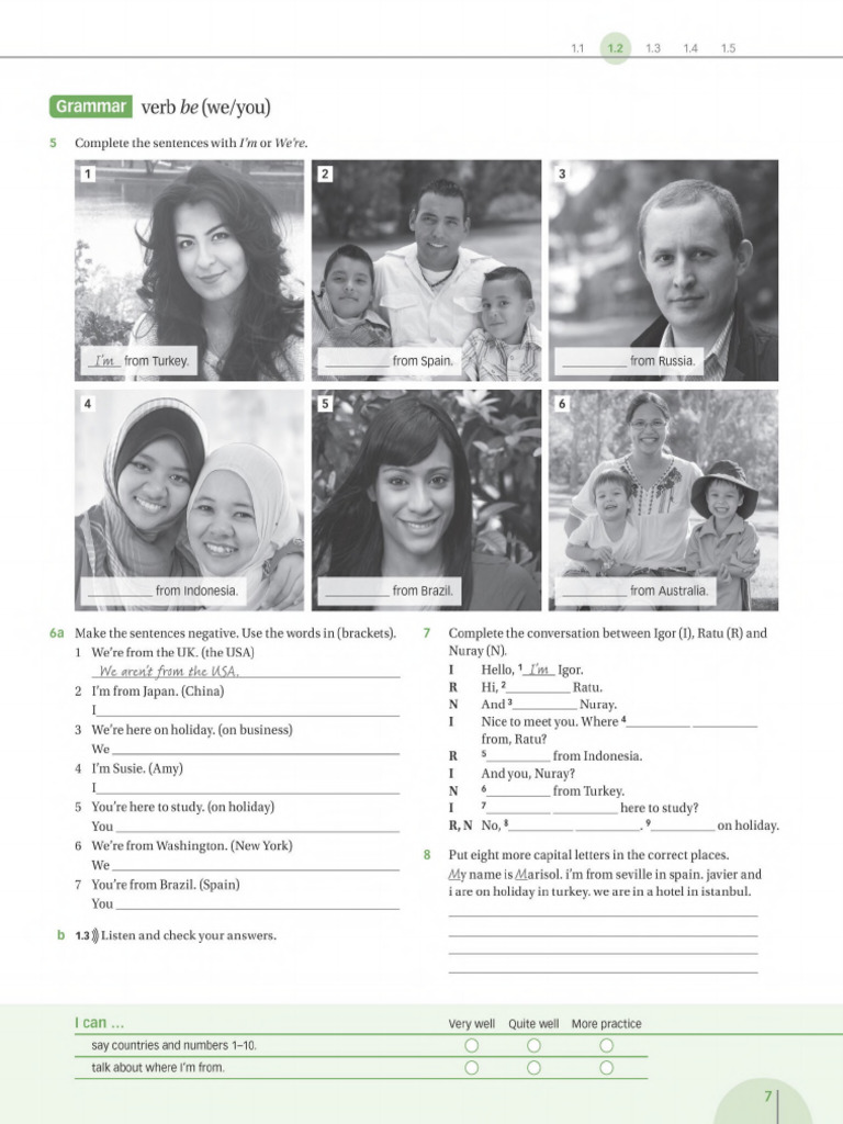 A1 Workbook Navigation Guide | PDF | Morphology | Languages