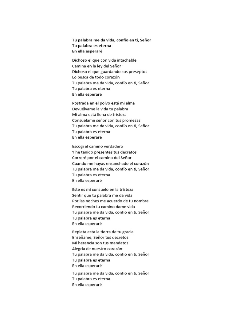 Tu Palabra es Eterna y Vital | PDF