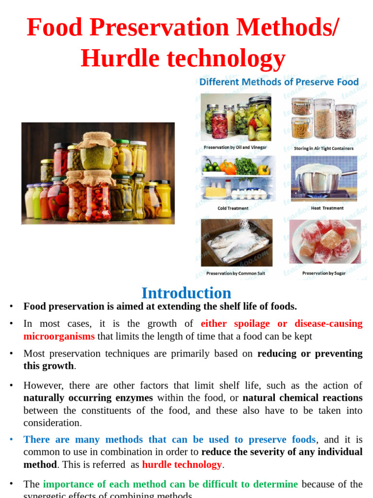 4-Food Preservation Methods | PDF | Food Preservation | Curing (Food ...