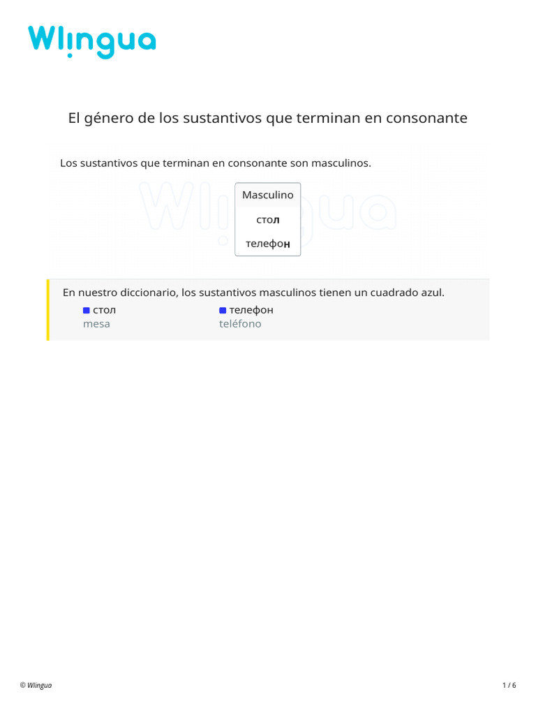 001 El Genero de Los Sustantivos | PDF