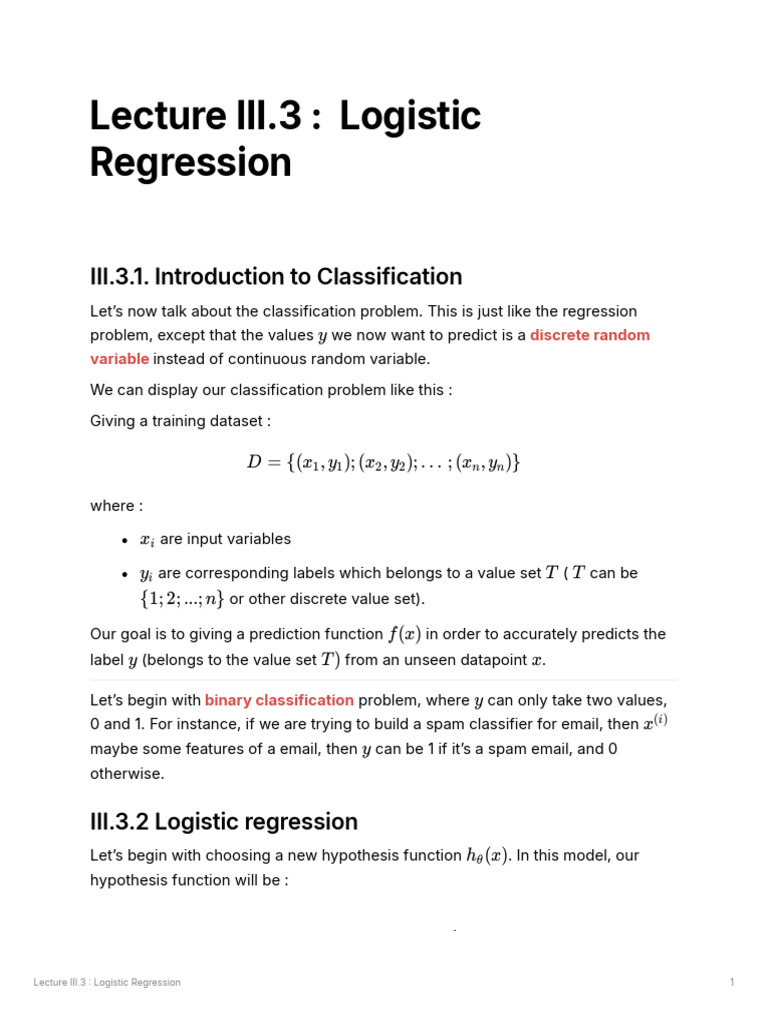 Understanding Logistic Regression Basics | PDF | Statistical Classification | Logistic Regression