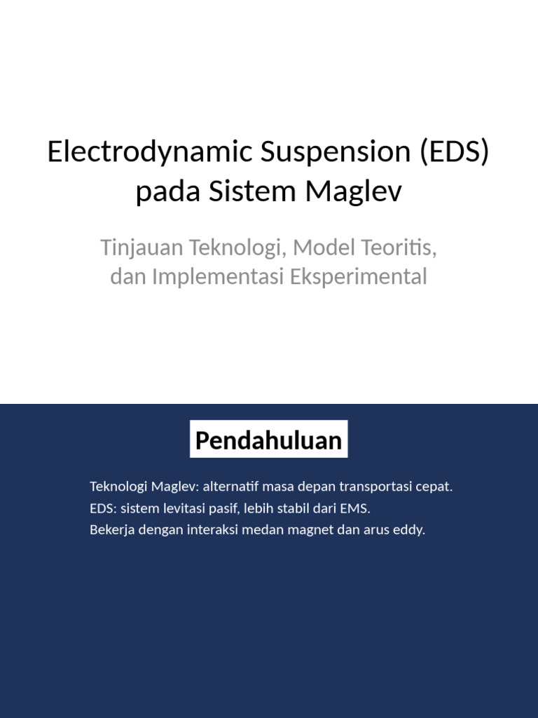 EDS dalam Teknologi Maglev Berkecepatan Tinggi | PDF