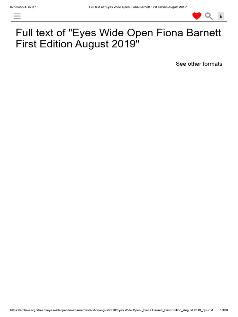 Eyes Wide Open Fiona Barnett | PDF | Watergate Scandal | United States ...