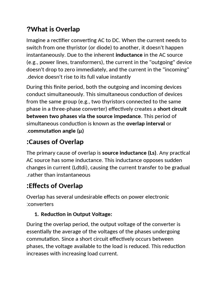 Understanding Overlap in Power Converters | PDF | Electrical ...