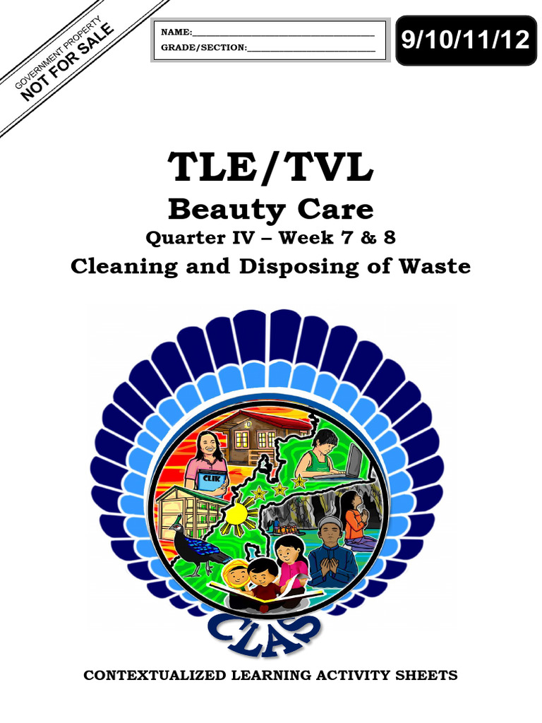 TLE TVL9 HE (Beauty-Care) 9!10!11-12 q4 CLAS4 Cleaning-And-Disposing-Of ...