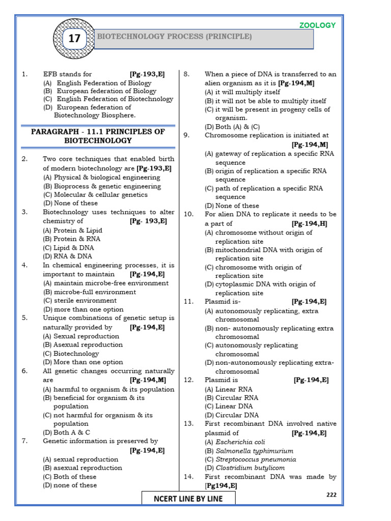 NCERT Biotechnology Principles | PDF | Restriction Enzyme | Agarose Gel ...