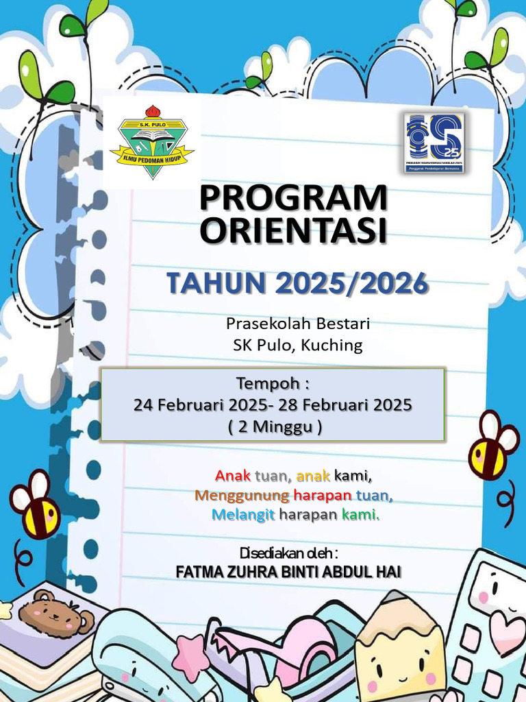 Program Orientasi Prasekolah 2025/2026 | PDF