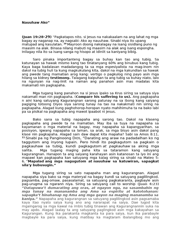 Nauuhaw Ako | PDF