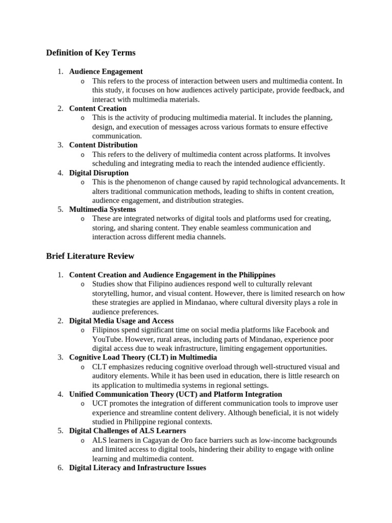Key Terms in Multimedia Engagement | PDF | Multimedia | Communication