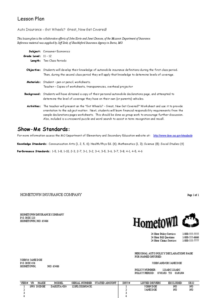 Auto Insurance | PDF | Vehicle Insurance | Deductible