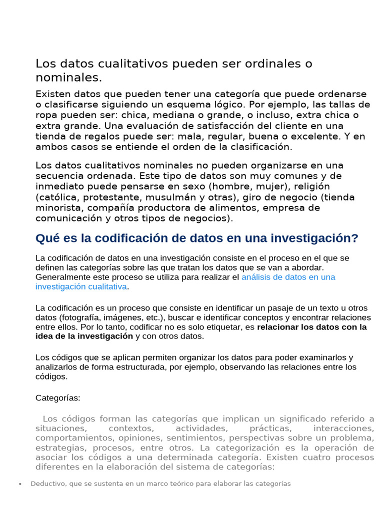 Datos Cualitativos: Definición y Análisis | PDF | Datos | Teoría