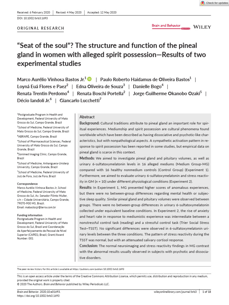 The Structure of The Pineal Gland | PDF | Stress (Biology)