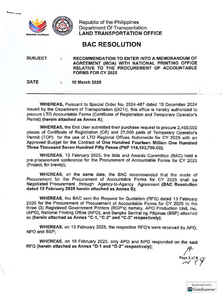 BAC Reso Account Forms 2025 | PDF