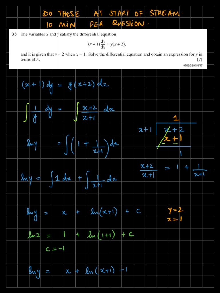 Worksheet Differential Equations Practice | PDF