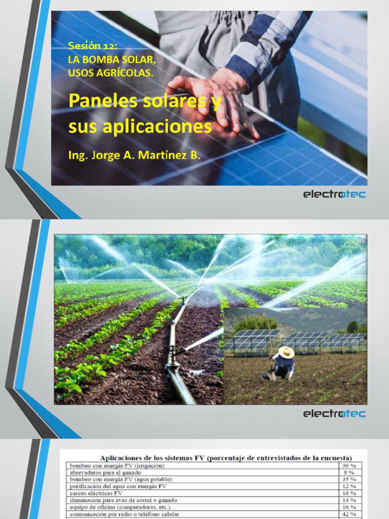 Copia de 12la Bomba Solar Usos Agricolas Con Audio | PDF | Fotovoltaica ...