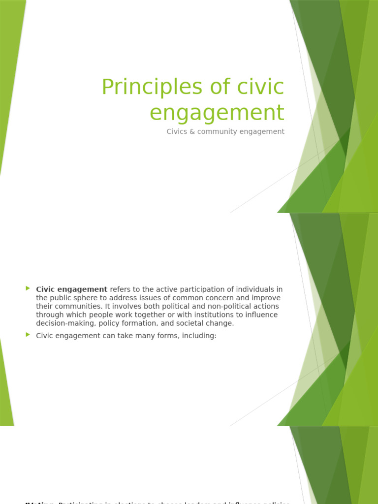 Principles of Civic Engagement | PDF | Civic Engagement | Empowerment