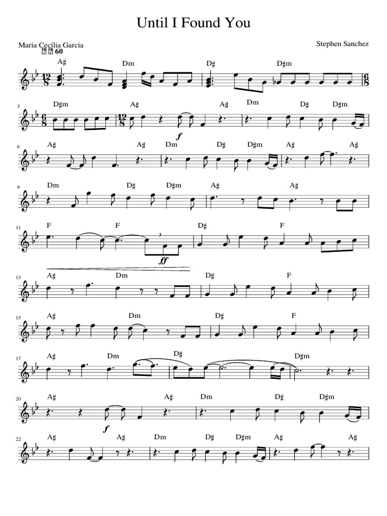 Terrific Until I Found You Sheet Music Pictures
