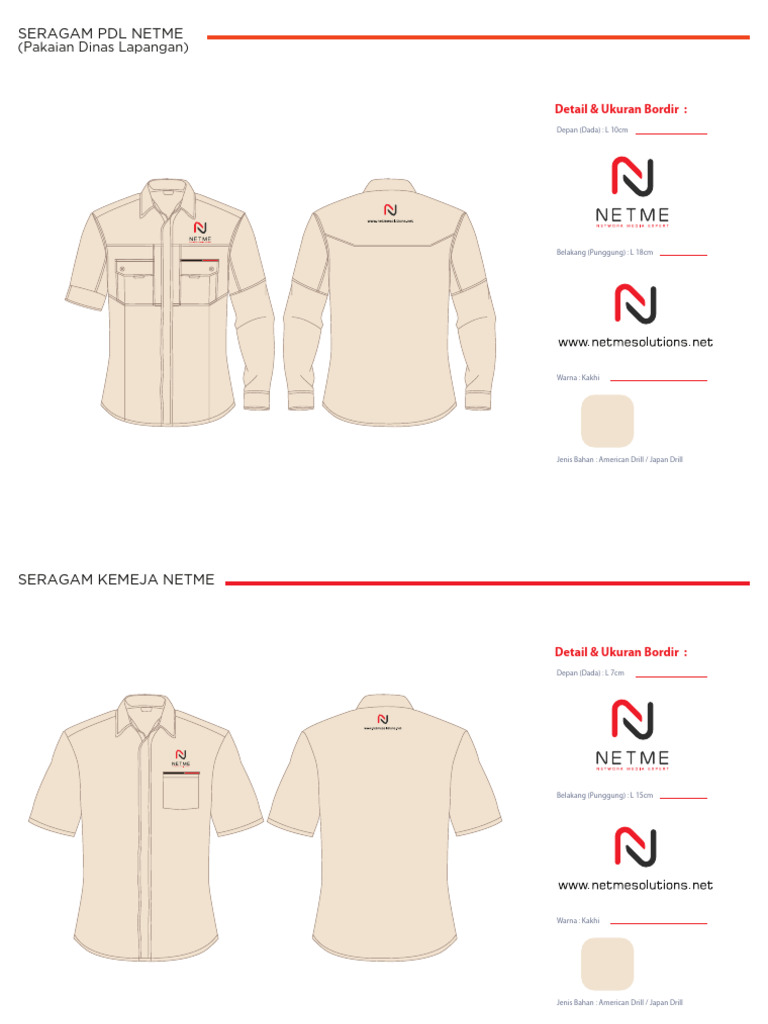 Seragam Netme Khaki | PDF