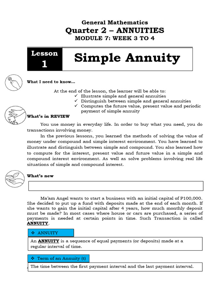 Grade-11_General-Mathematics-Q2W3-W4 | PDF | Present Value | Interest