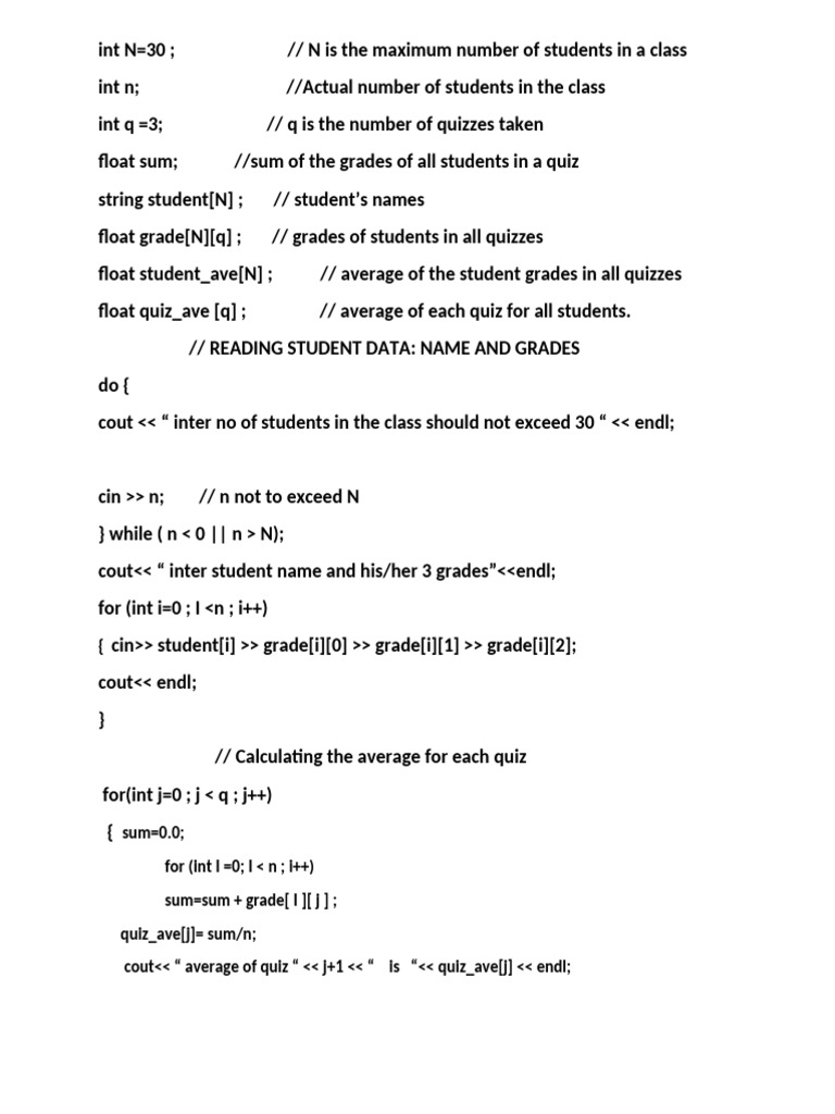 6 - 2-D Arrays - Sample Program | PDF