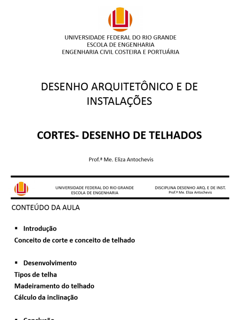 Desenho Arquitetônico - Cortes Telhados | PDF | Teto | Engenharia