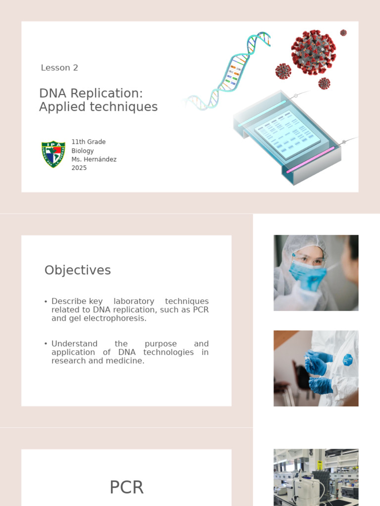 DNA Replication Techniques for Students | PDF | Polymerase Chain ...