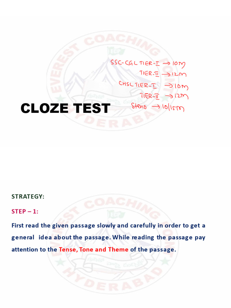 Cloze Test Strategies and Techniques | PDF | Climate Change ...