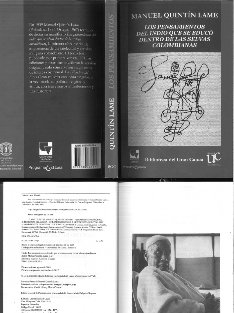 Manuel Quintín Lame - Los Pensamientos Del Indio Que Se Educó en Las ...