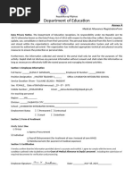 Annex A Medical Allowance Registration Form | PDF