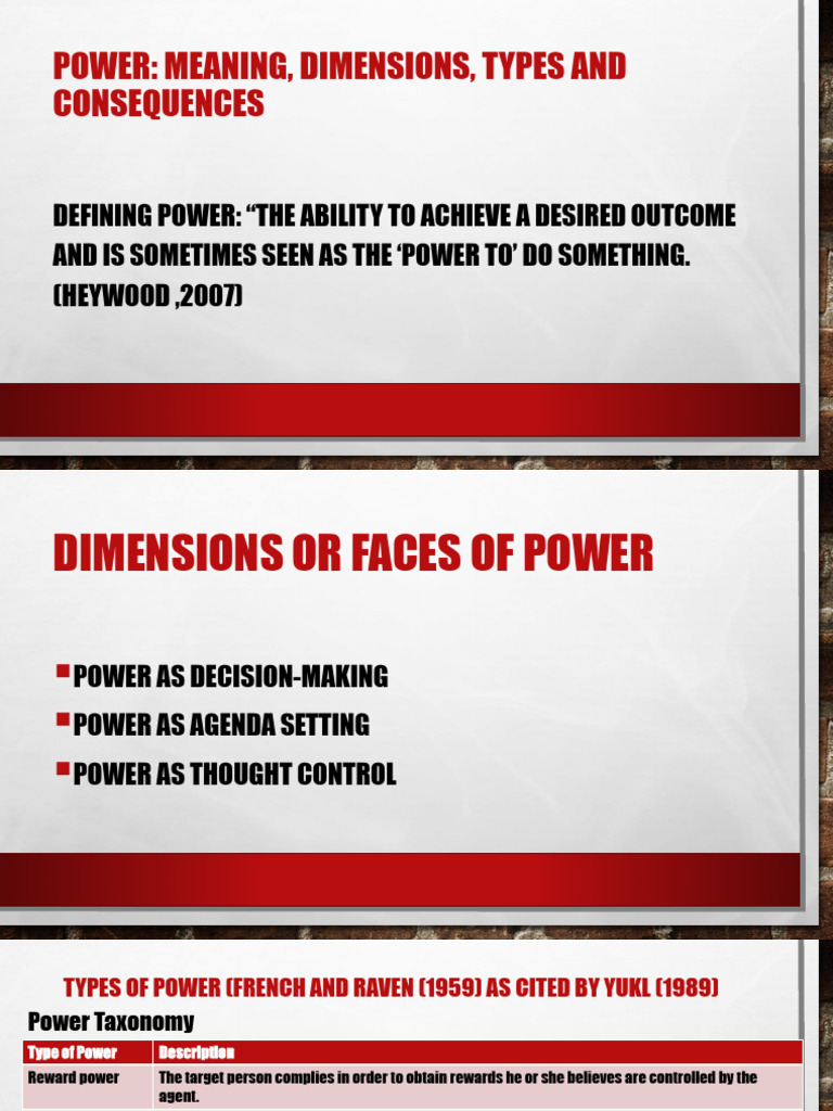 Power: Types, Dimensions, and Effects | PDF