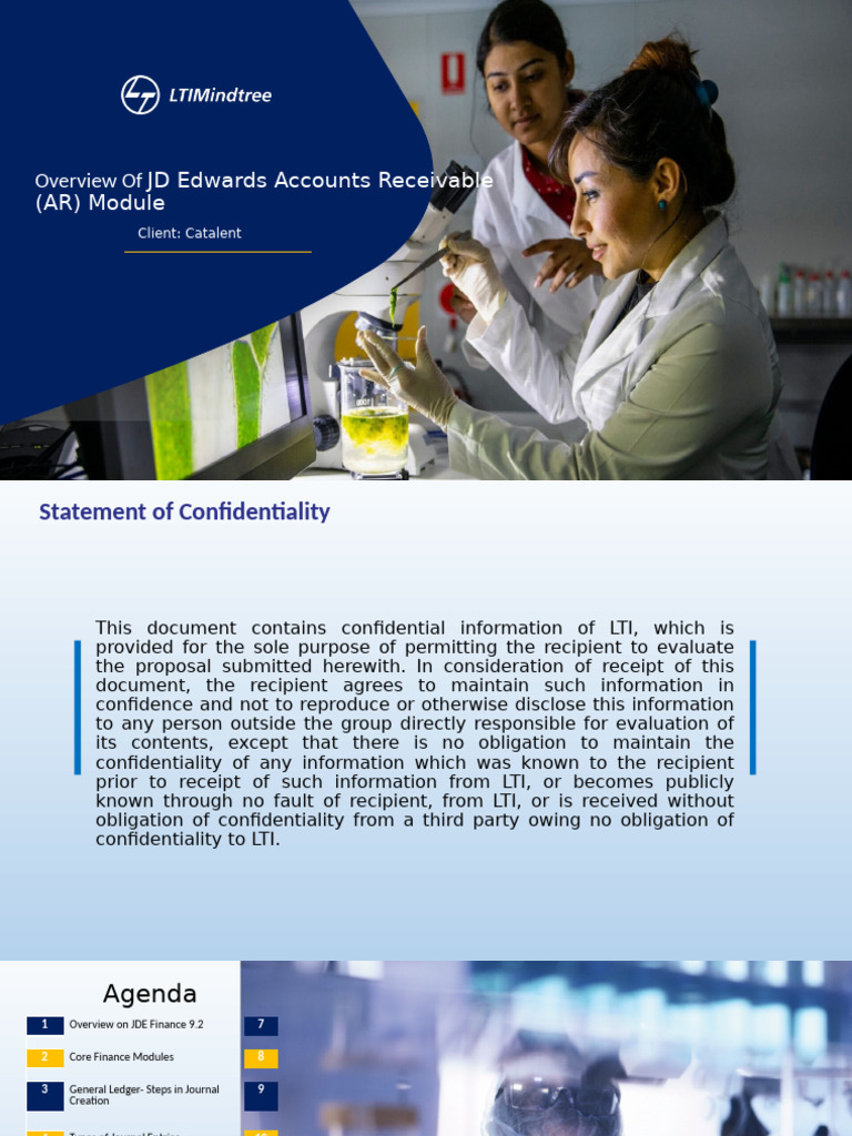 JD Edwards Accounts Receivable Overview | PDF | Receipt | Invoice
