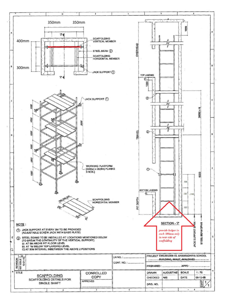 Scaffolding Sketch | PDF