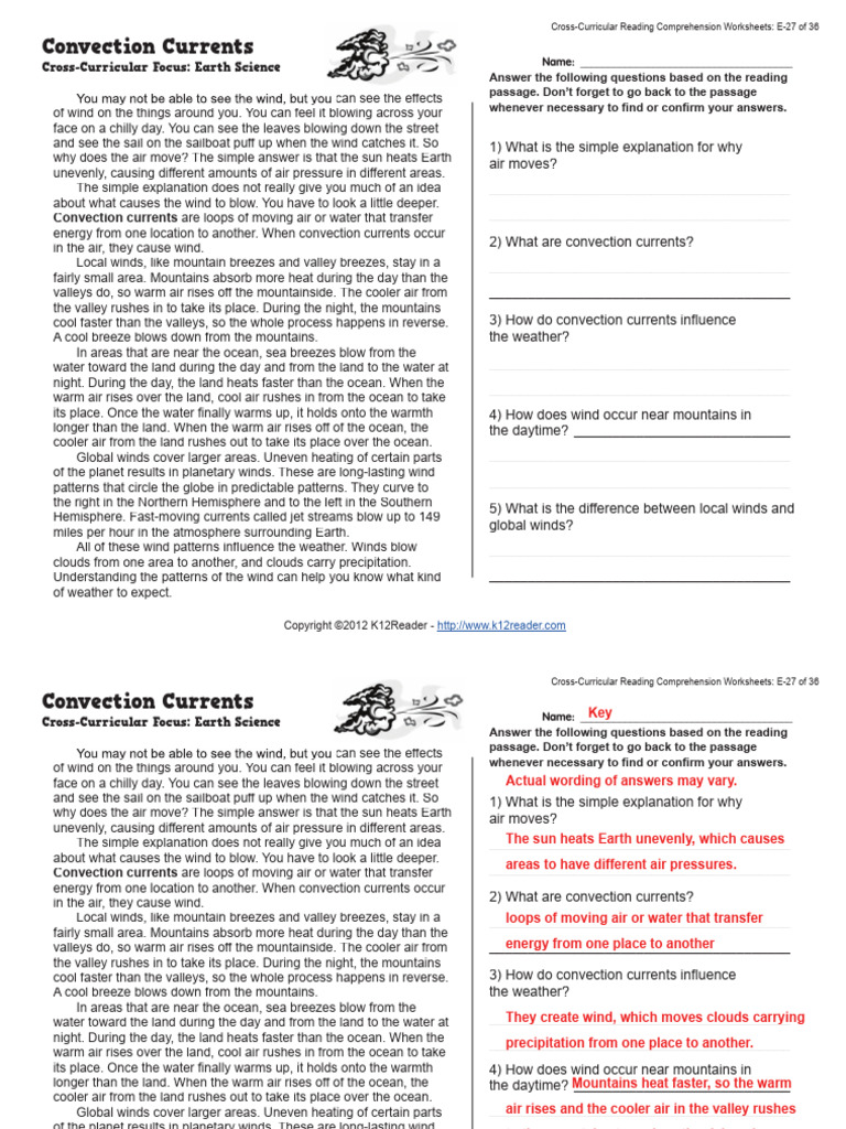 Convection Reading Comprehension | PDF | Wound | Weather