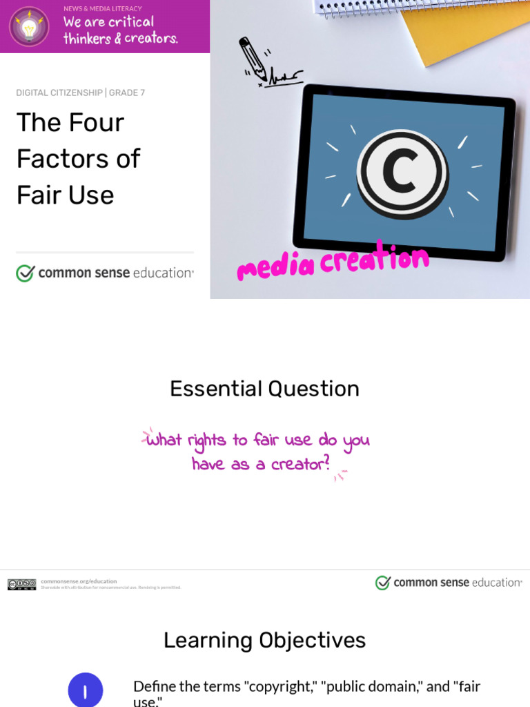 The Four Factors of Fair Use | PDF | Fair Use | Copyright