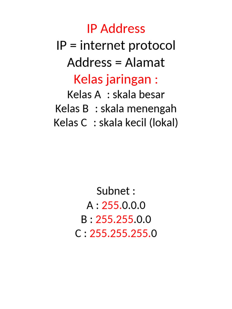 Understanding IP Address Classes | PDF