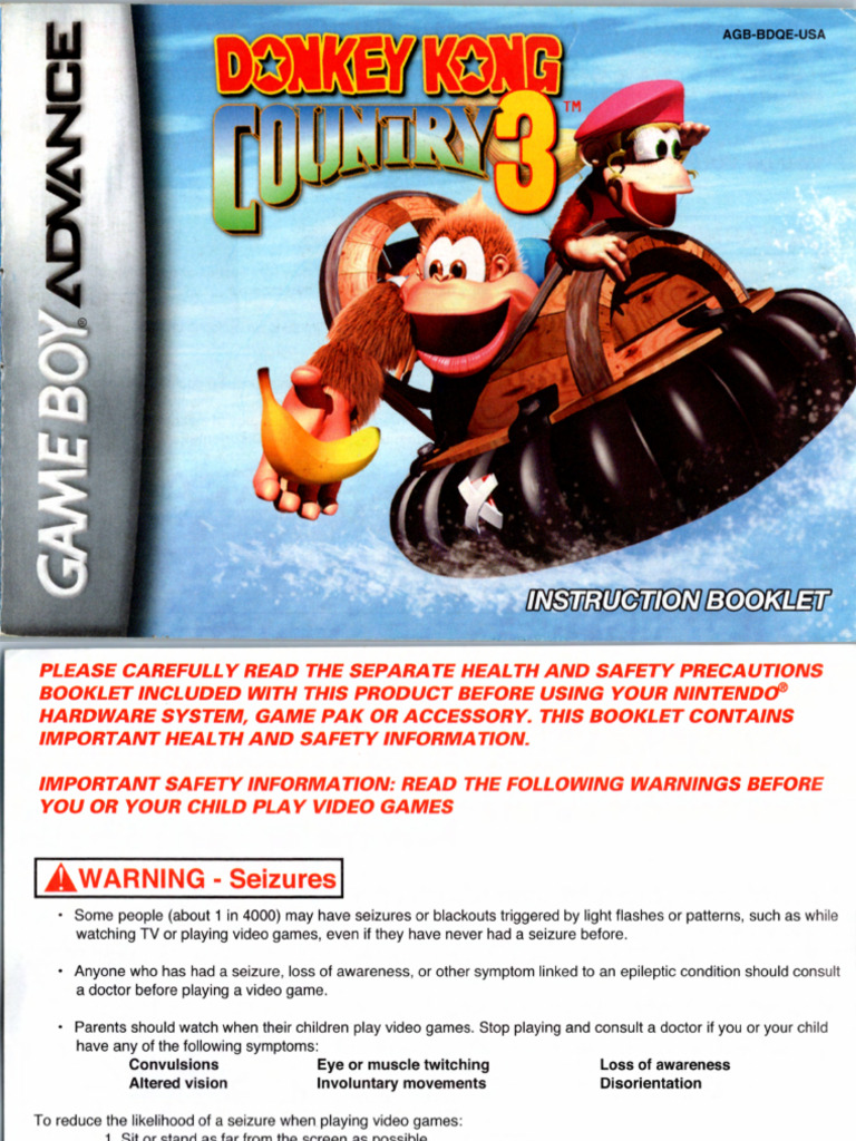 Donkey Kong Country 3 GBA (USA) | PDF